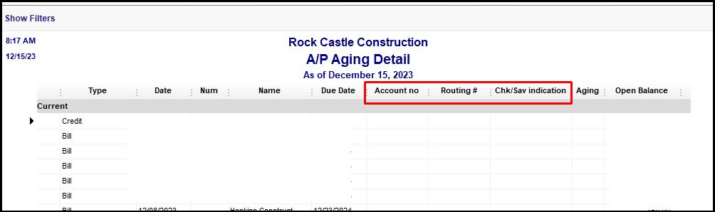 Solved: Data in Custom Fields not showing in report