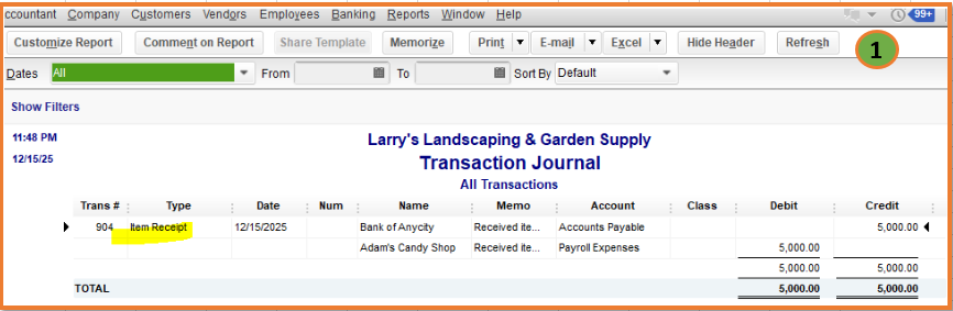 Item receipt report | QuickBooks Community