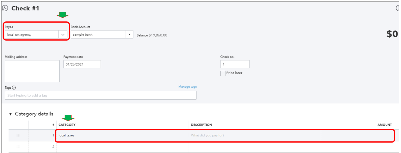 Paying local payroll taxes