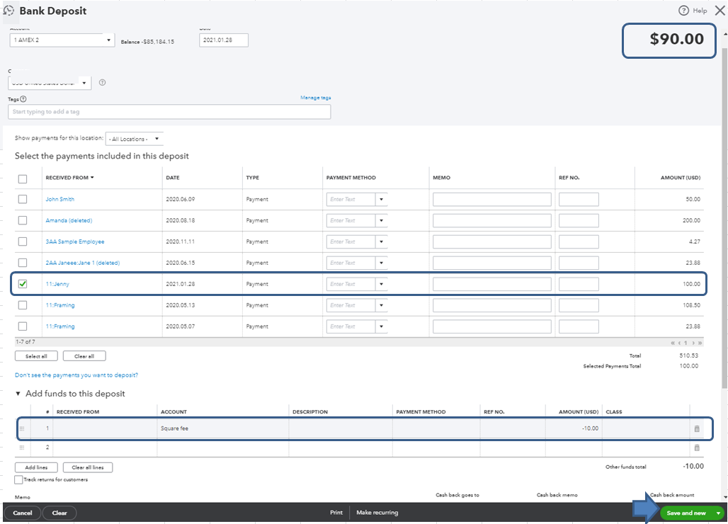 Solved: How to include square fee to payment on invoice?