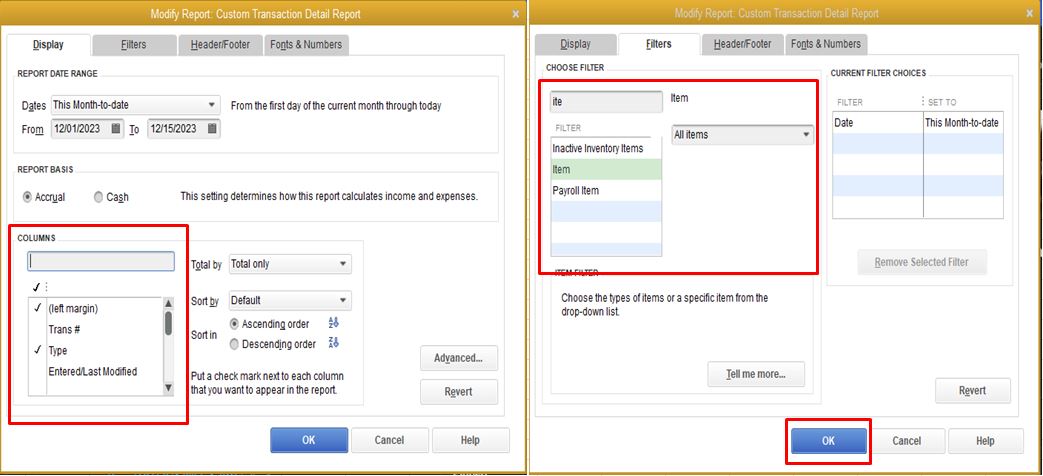 Pulling reports by custom fields