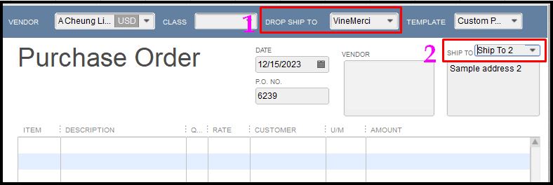 Solved: Vendor PO ship to address