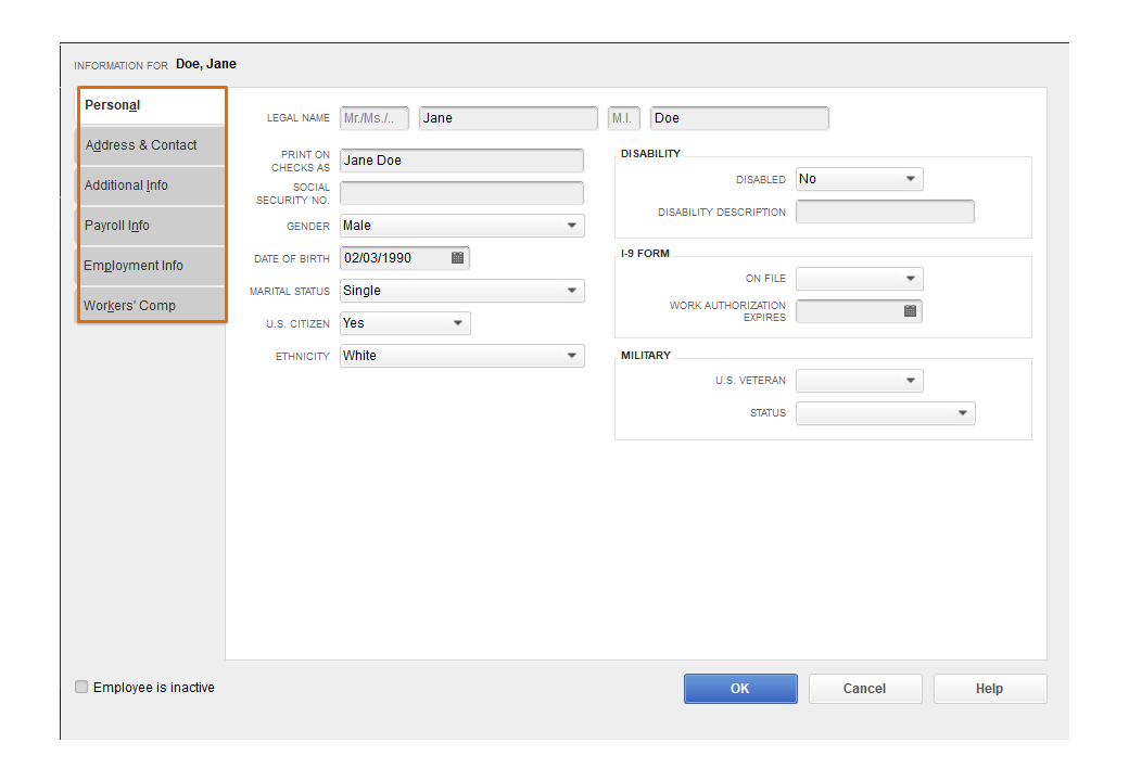 Solved: transfer employee information | QuickBooks Community