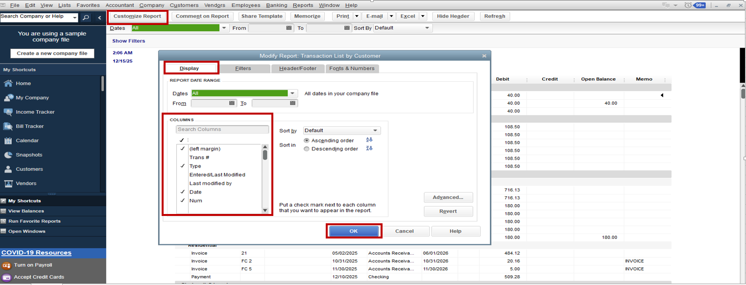 Individual Customer All Transaction with Debit, Credit, Balance and ...