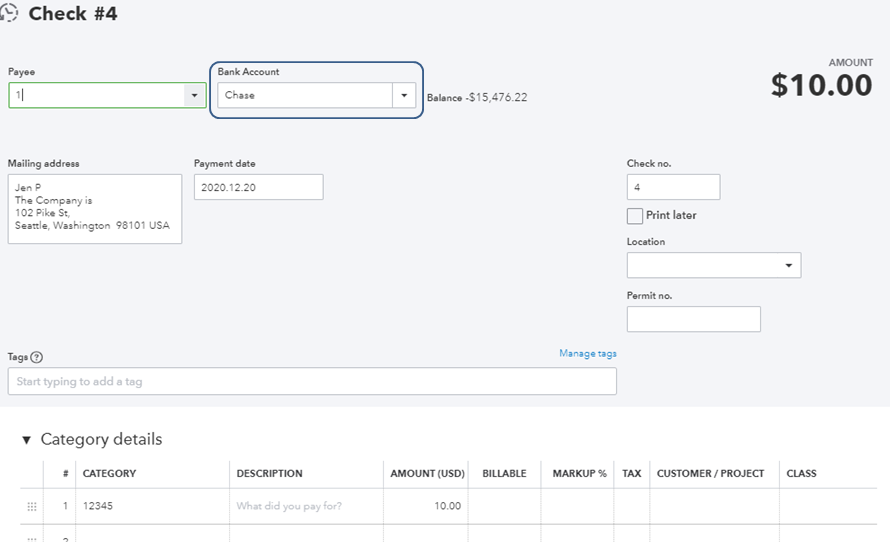 How do i correct a check posted to the wrong account
