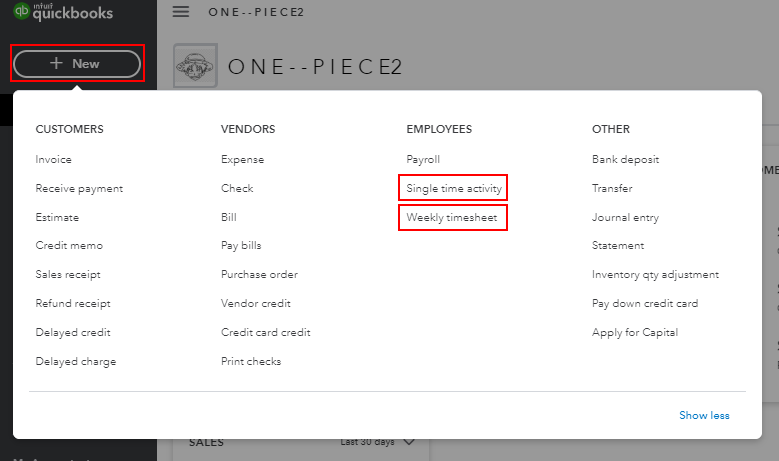 Can you import a csv file of time into QuickBooks online?