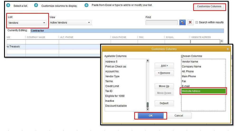 Solved: Add/Edit Multiple List Entries for Vendors - need to input ...