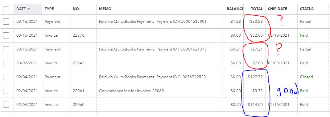 Convenience Fee Automatic Invoice