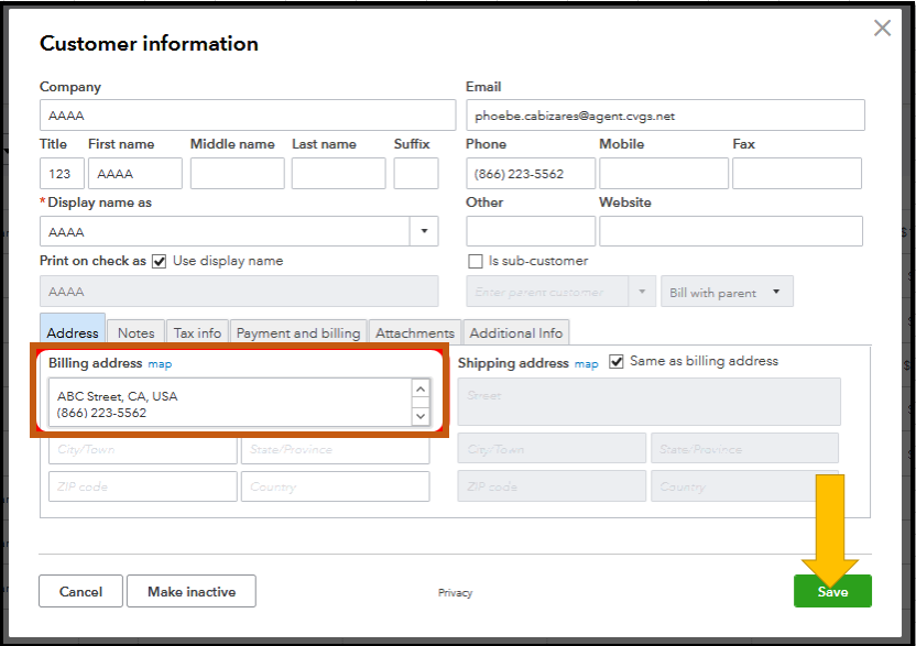 Customer Details (phone numbers for example) do not show on the Sales ...