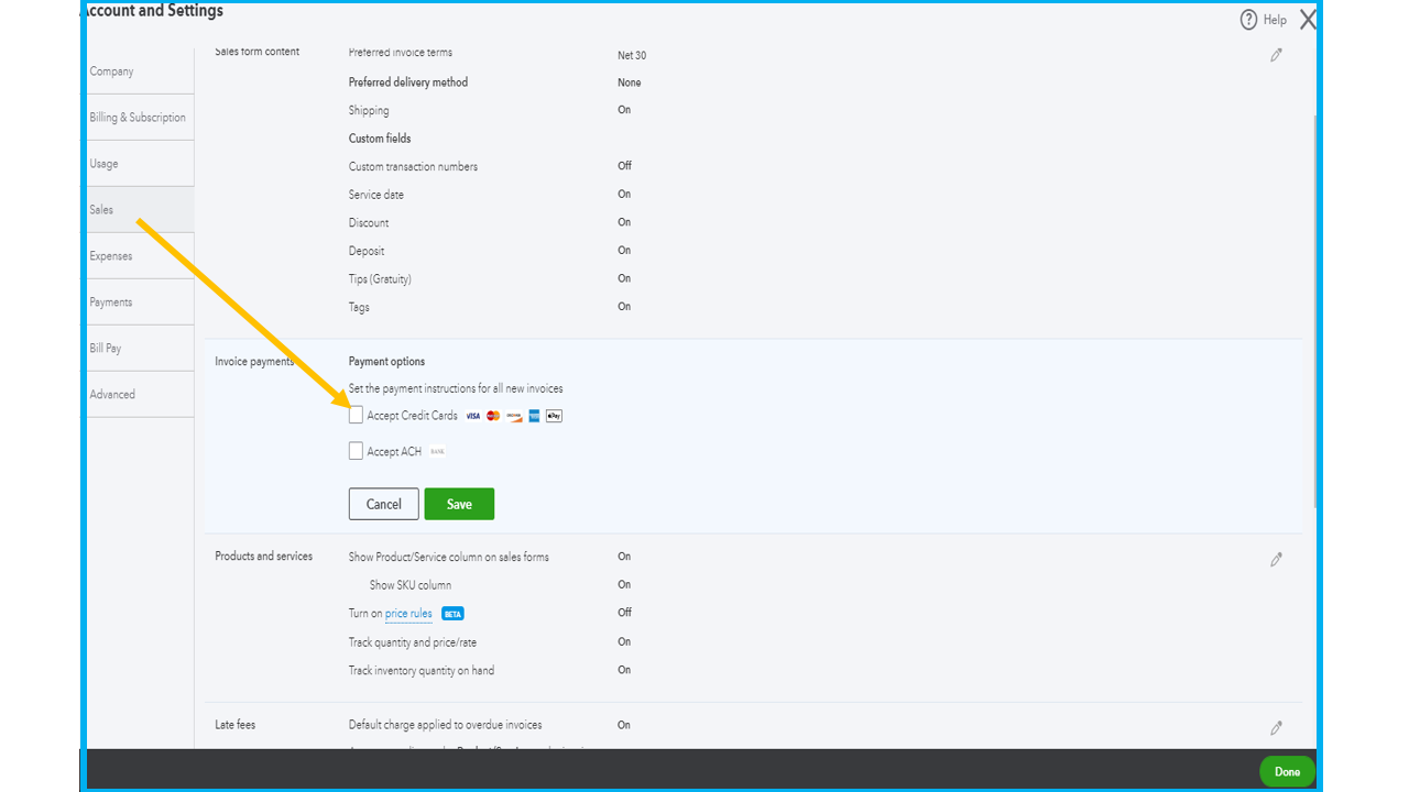 How to disable Credit card payments