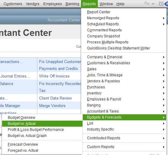 Create a P&L report with comparisons versus BOTH the budget and prior year?