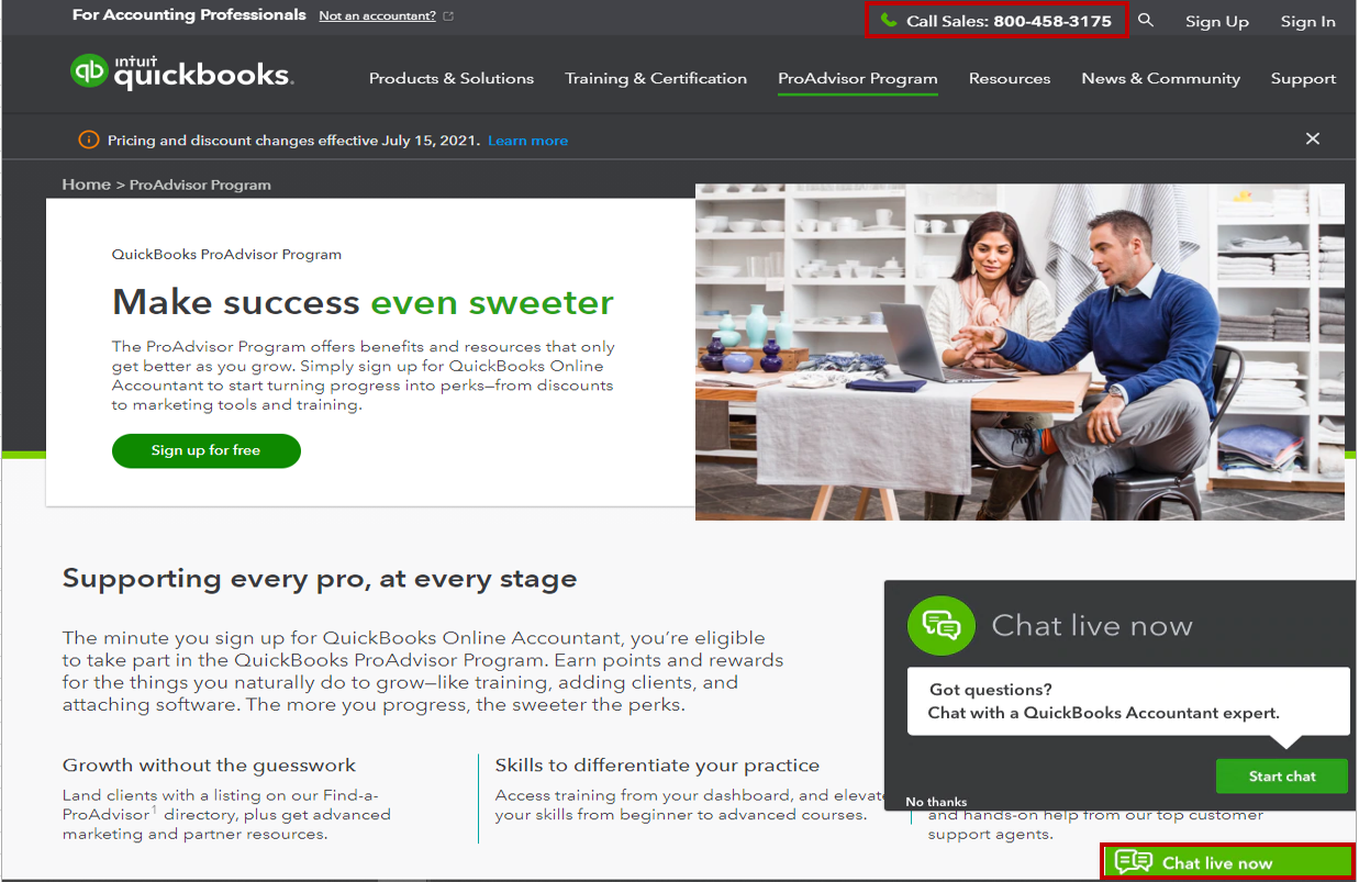 ProAdvisor upgrade account