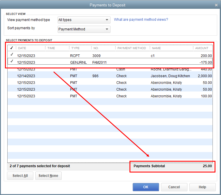 How to record a customer double payment, deposit, refund and negative ...