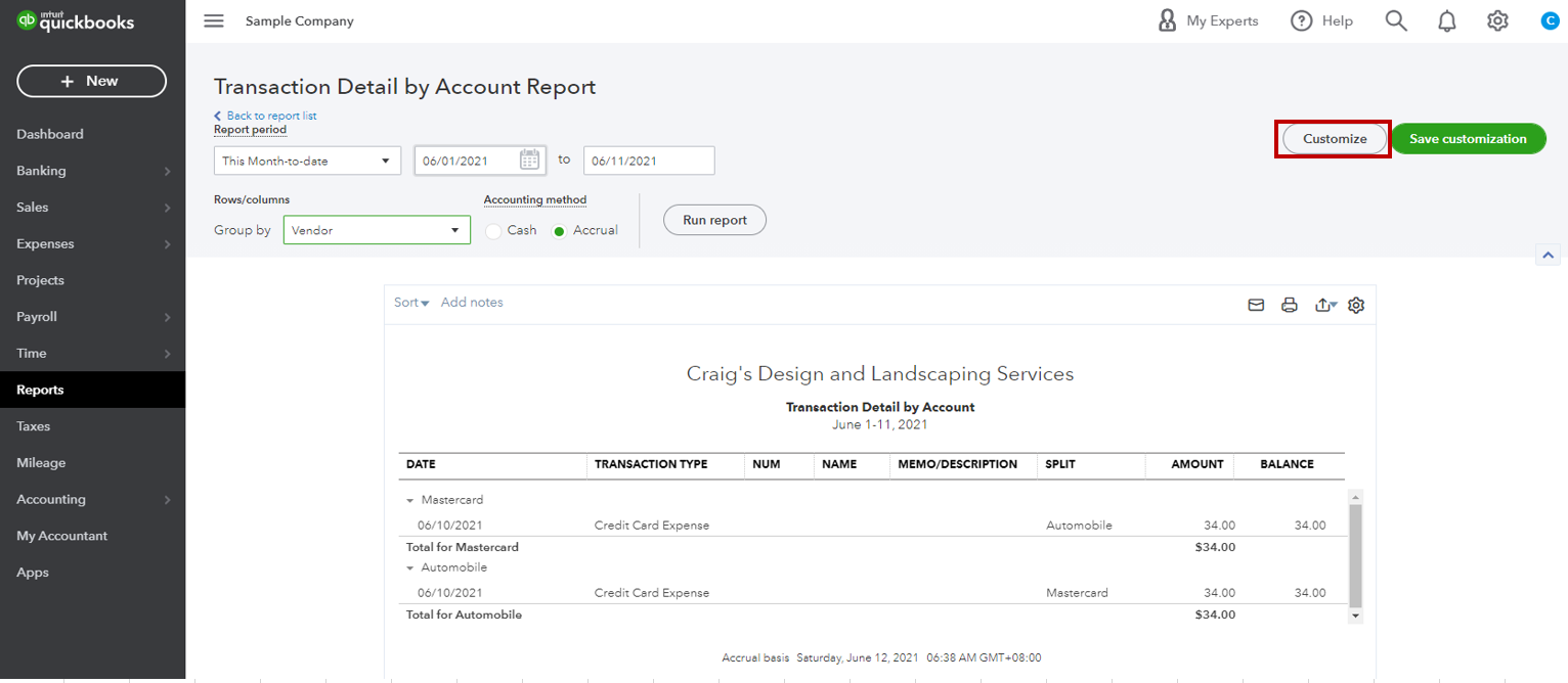 Can I run a report in QBO sorted by GL code as well as customer? I run ...
