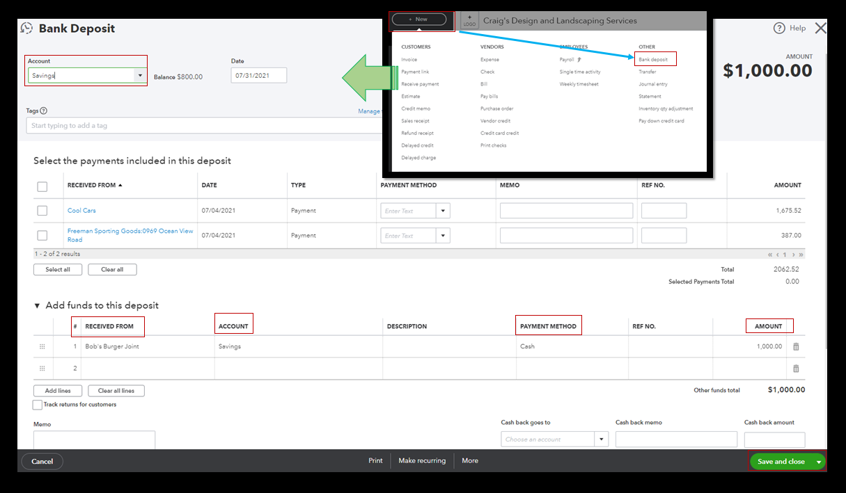 How to enter a debit card return?