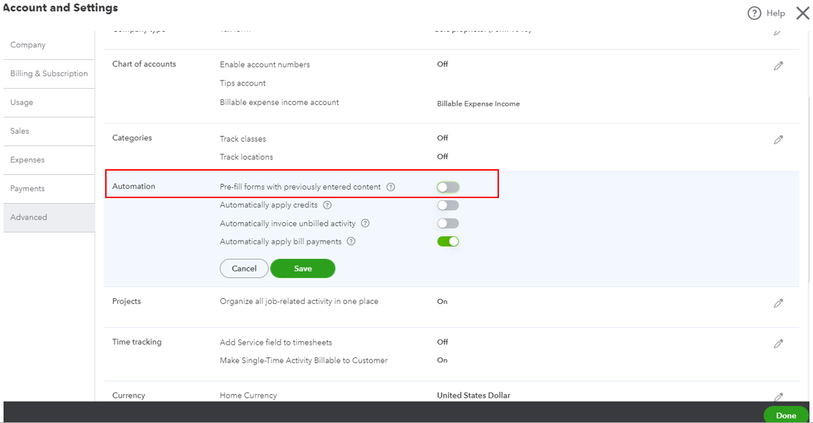 Solved: How do I turn off the "pre-fill from last purchase order" option?