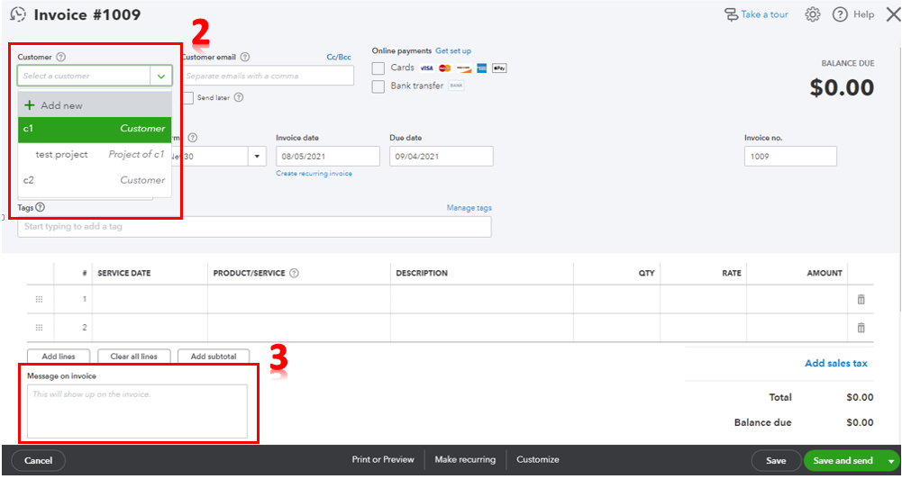 Solved: Project name in as part of customer name on invoice