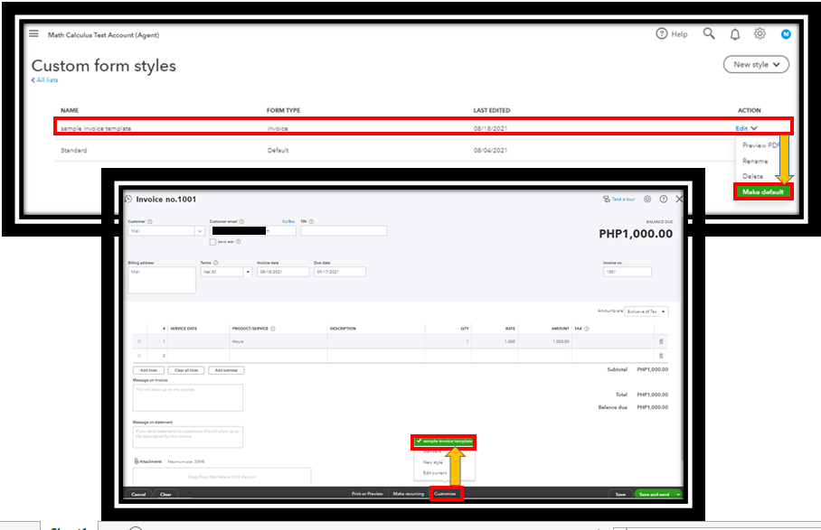 How do we change "Pledge" to "Invoice" for billing?