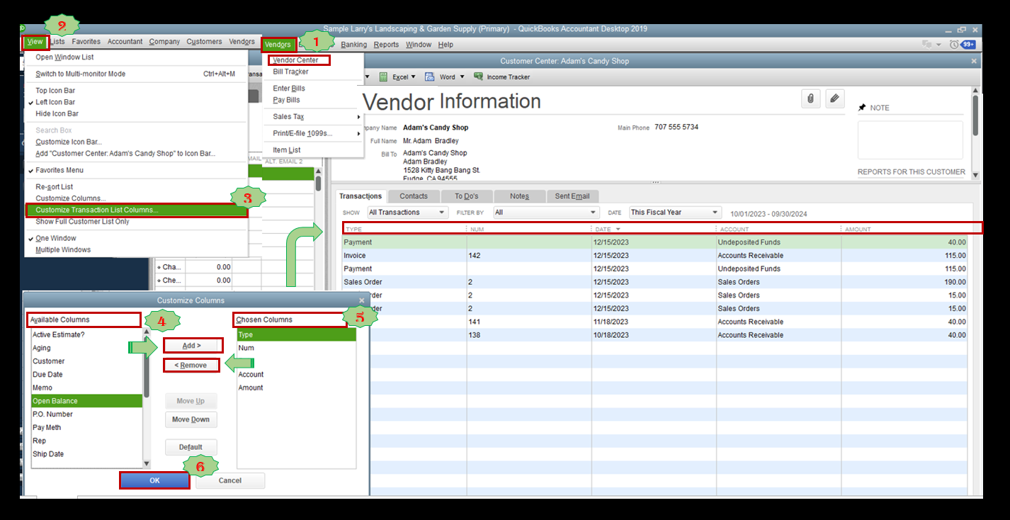 Solved: Vendor window