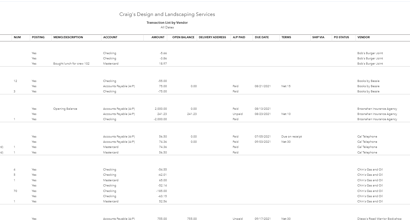 Where do i find the payments report to sub contractors for an audit