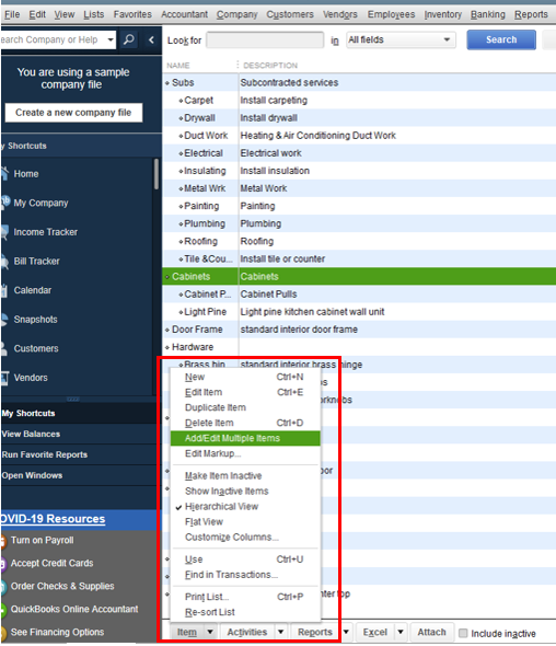 Set up and Using Reorder Points in Quickbooks Premier
