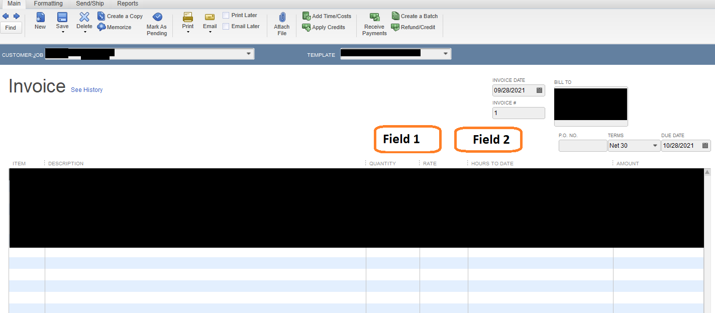 Solved: Custom fields that show up when creating an Invoice