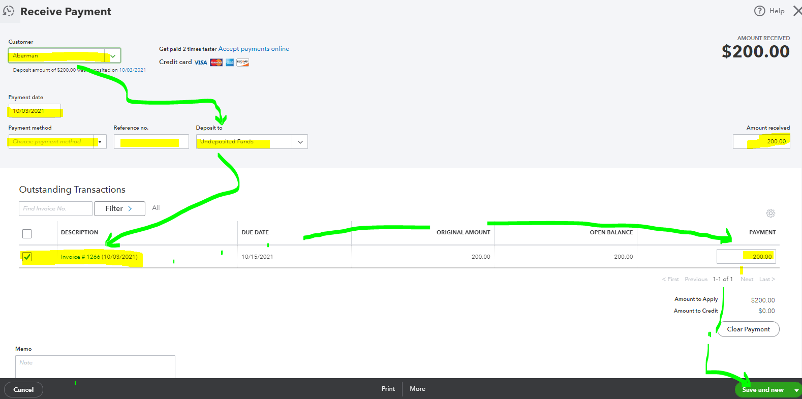 How to recon bank statement amount with payment when it includes a refund