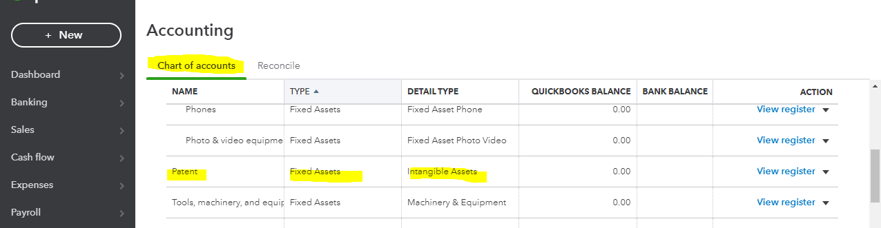 How do I add a fixed asset account? I can only add sub account under ...