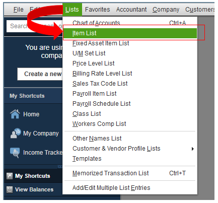 I am updating my products and services, but when I change the Income ...