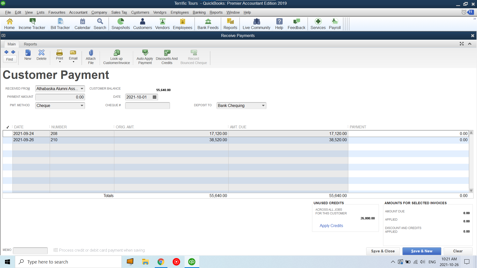 Adding columns to Receive Payments window