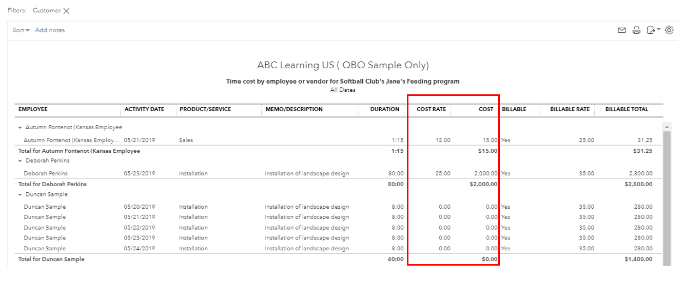 Solved: Tracking labor costs
