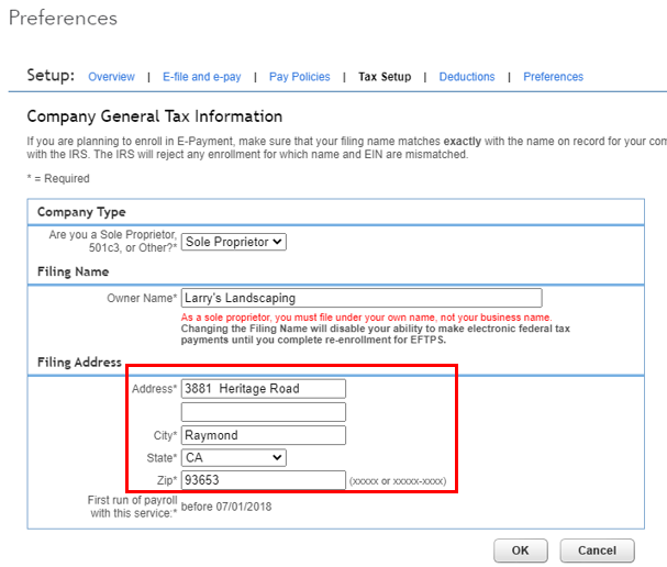 I changed my company address everywhere possible, but it still uses an ...