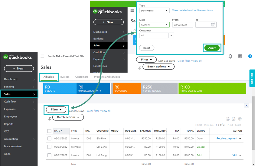 How do I go and view statements of my customers? I need a quick way of ...