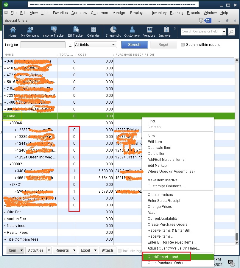 inventory on hand reporting