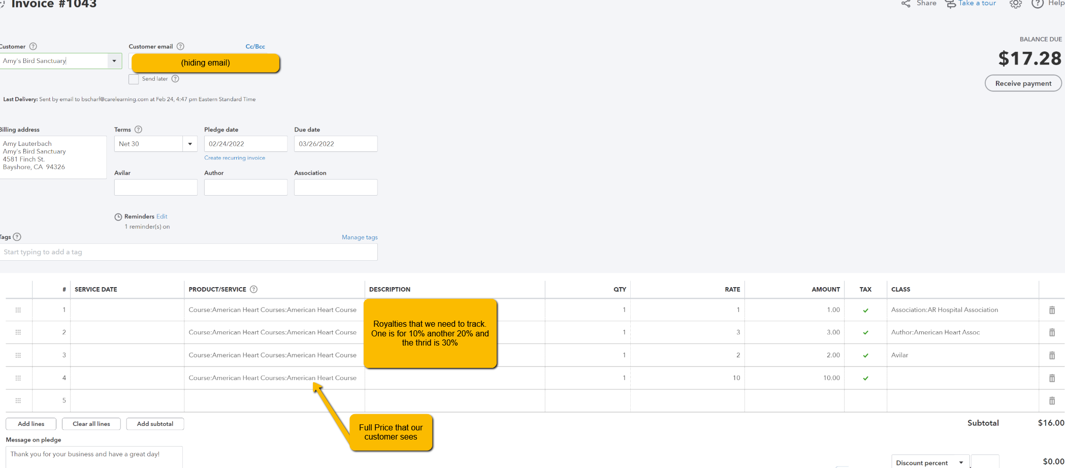 Royalty and Commission reports