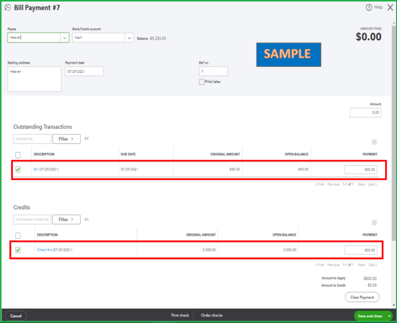 Paying vendor bill without marking line items of Purchase Order as received