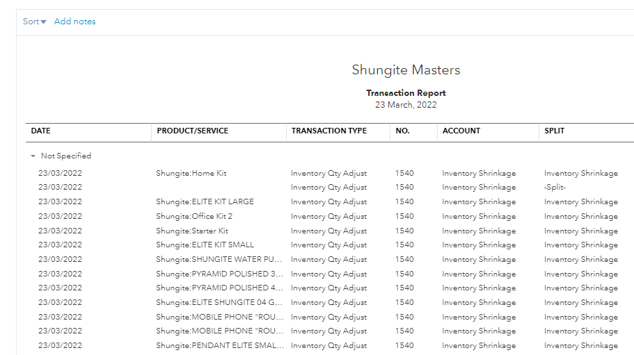 Inventory Shrinkage | QuickBooks Community