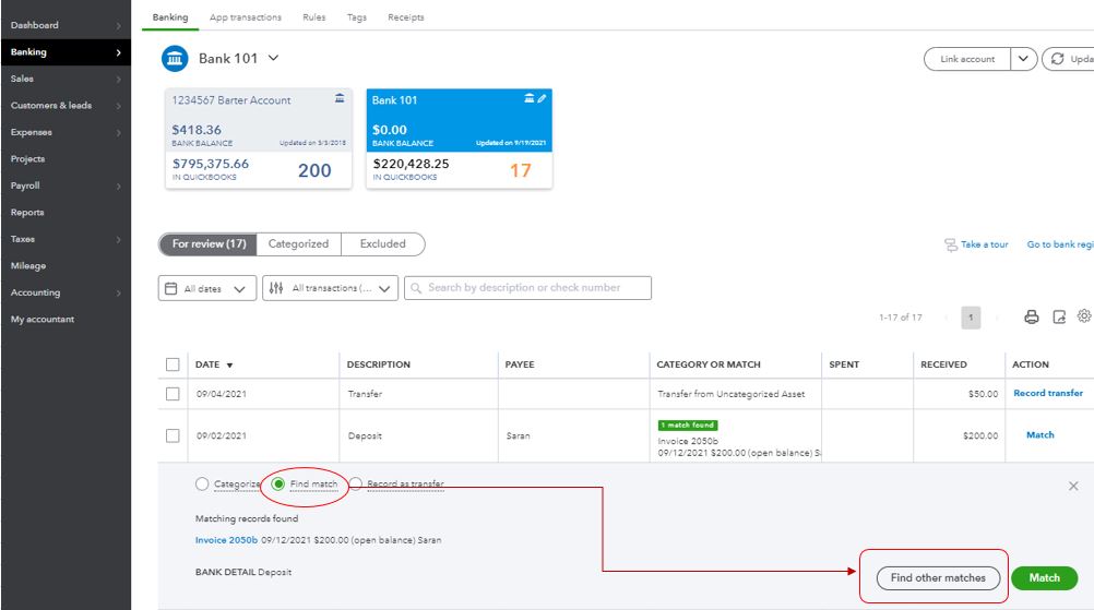 Solved: Banking Not Matching Transactions