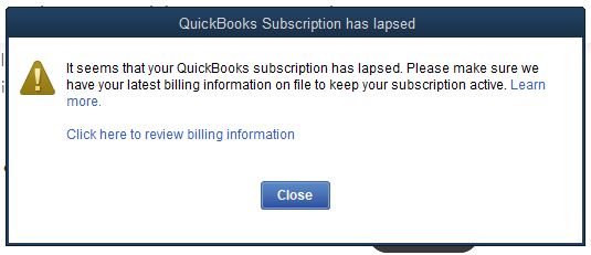 Solved: What happens when your subscription expires | QuickBooks Community