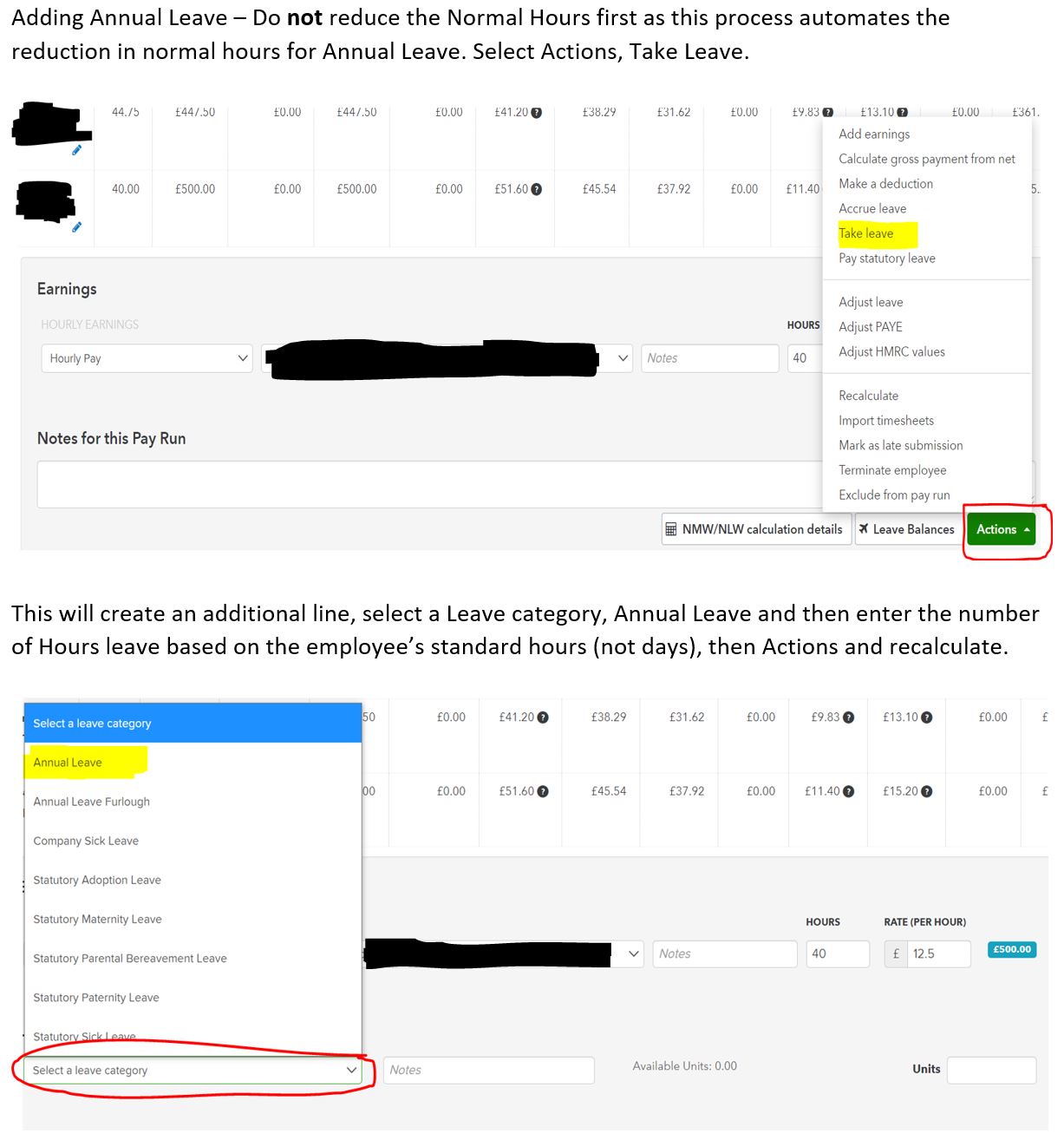 Solved: Advanced payroll - Annual leave