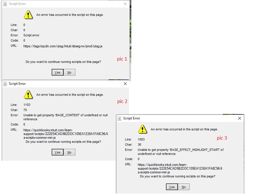 Solved: script error when QB app is launched, 3 errors appear when i ...