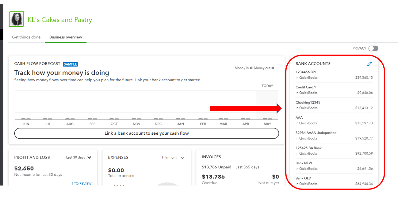 Year over year income on home page and P & L Comparison Doesn't show ...