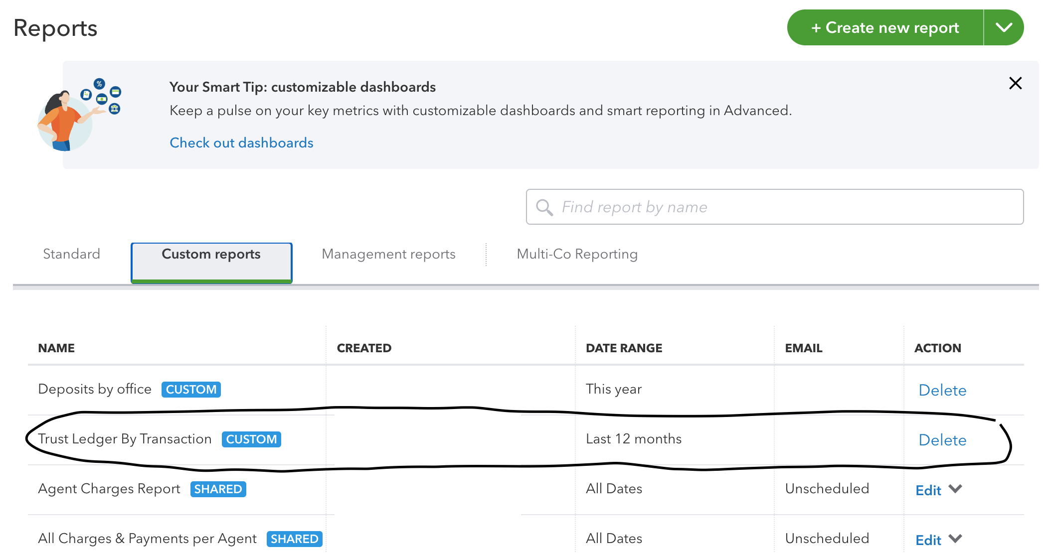 Sharing Report Builder Custom Reports