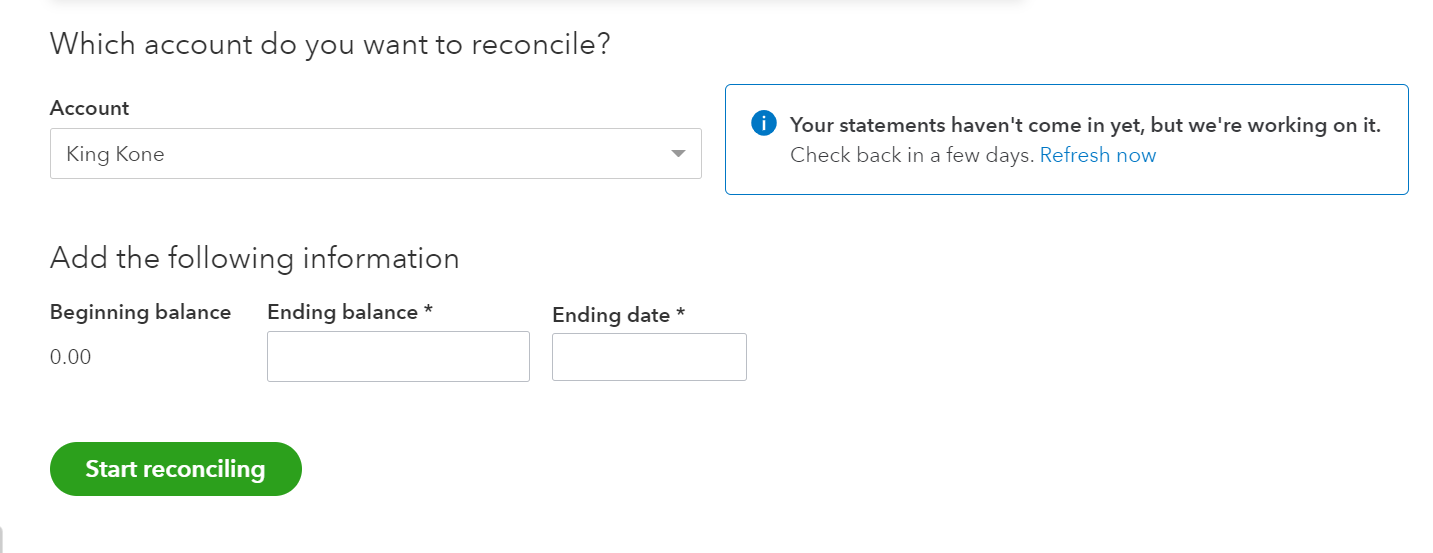 How long do I have to wait for bank statements to show up? I keep ...