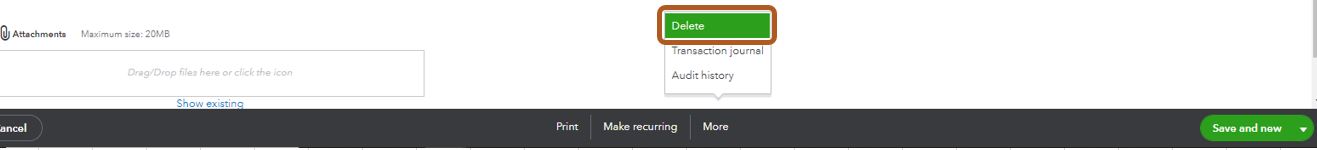 How can I change a entry from a deposit to a transfer?