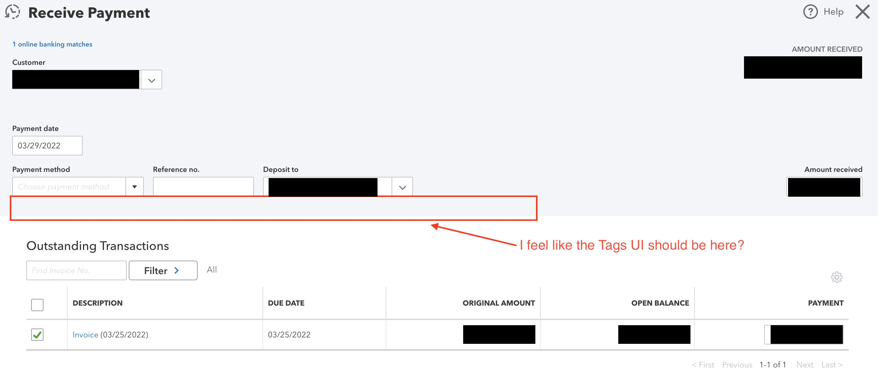How to add tags to a payment (Receive Payment screen) | QuickBooks ...