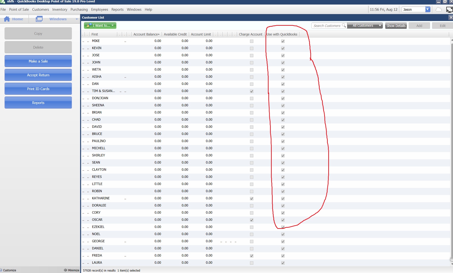 Customer "Use with QuickBooks" checkbox