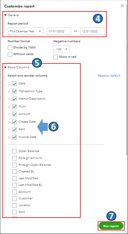 Report for time between sending invoice and completed payment ...