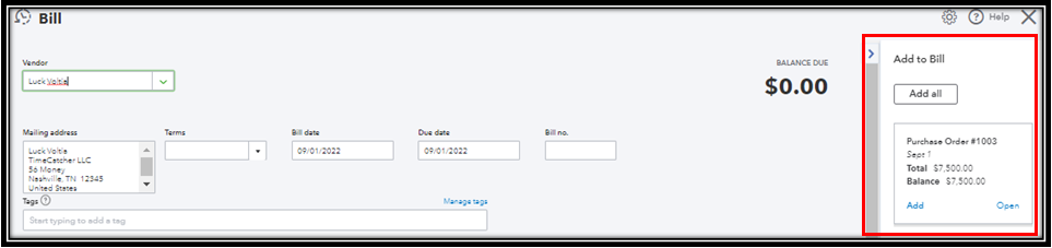 Recording Inventory Qty Received