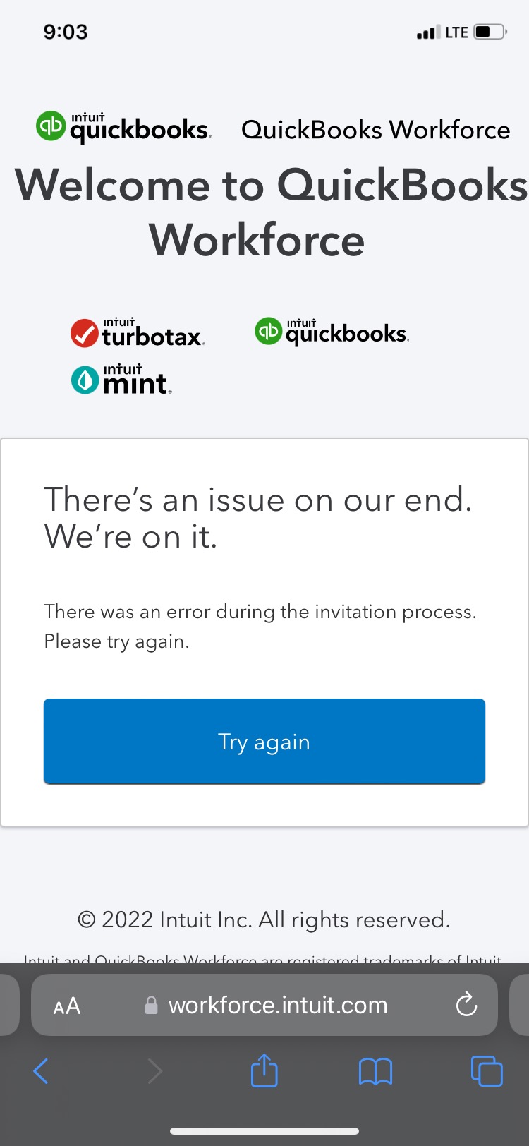 When I send my employee a workforce link to fill his information out ...